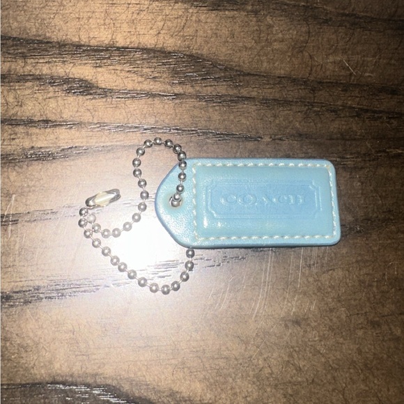 Coach | Bags | Coach Light Blue Leather Hangtag | Poshmark